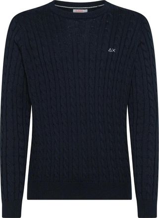 Sun 68 Homme, Pulls, Bleu, Taille: L Pull en maille torsad&eacute;e
