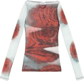 Jean Paul Gaultier Top Blurry Roses