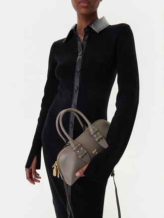 Pinko Handtasche PINKO Bowling Bag Baguette AI 25-26 PLTT 105334 A0QO Grau