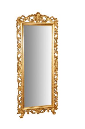 Biscottini International Spiegel gro&szlig; wandspiegel 191x82x4 cm Made in Italy | Wandspiegel Gold | Gro&szlig;er Spiegel Wand | Barock Spiegel Gold | Wandspiegel gro&szlig;