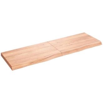 vidaXL Vidaxl - tag&egrave;re murale marron clair bois ch&ecirc;ne massif trait&eacute;