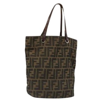 Fendi Pre-owned Vintage Zucca Canvas Tote - Femme - Pre-owned - Brun - Taille: ONE Size