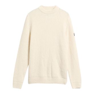 Barbour Oxham Crew Jumper - - Knitwear - Herren - Wei&szlig; - S
