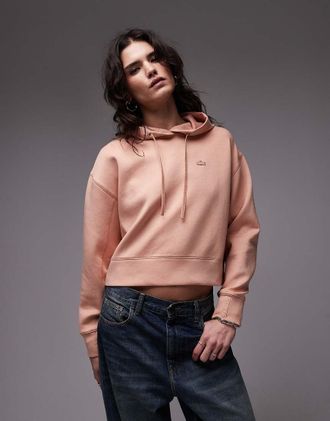 Lacoste Sweat à capuche oversize - Rose clair
