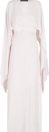Federica Tosi Femme, Robes, Rose, Taille: 38 FR Abito lungo scollo squadrato coprispalle in crepe de chine - 2 pezzi
