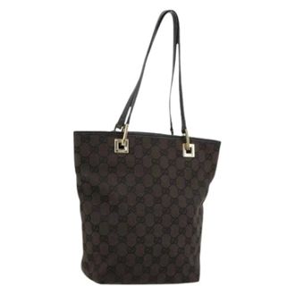 Gucci Sac &agrave; main en toile GG Pre-owned - Femme - Pre-owned - Noir - Taille: ONE Size