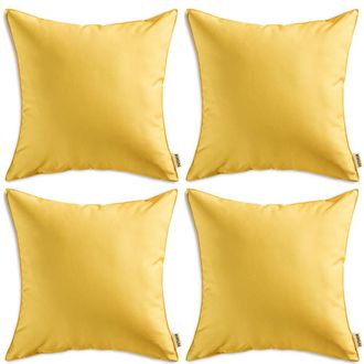 Miulee 4er Set wasserdichte Kissenbez&uuml;ge Dekokissen Kissenbezug Sofakissen Dekorativ Couchkissen Wetterfeste Kissenh&uuml;lle Zierkissen Bezug f&uuml;r Sofa Garten Out