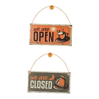 DOITOOL 2 St&uuml;ck Teiliges Retro Holzschild Dekor H&auml;ngeschild Vintage Holzplanke T&uuml;rschild f&uuml;r Bar Haus Kunst Deko mit Gravur und Rustikalem Design