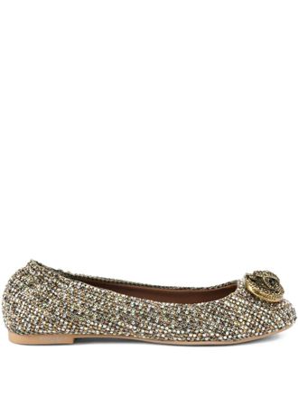 Kurt Geiger Chelsea Ballerinas mit Kristallen - Nude