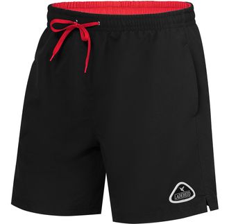 Ladeheid Herren Badehose Badeshorts Schwimmhose Bademode Strandmode LAZA1002 (Schwarz Rot, XL)