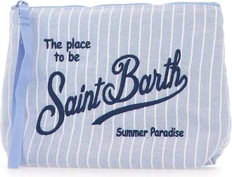 MC2 Saint Barth Femme, Sacs, Bleu, Taille: ONE Size Aline Cotton Pouch