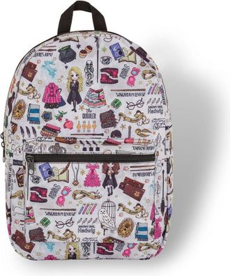 Bioworld Harry Potter Sketch Rucksack, passend f&uuml;r A4, mit interner gepolsterter Laptop-/Tablet-Tasche, mehrfarbig, One size