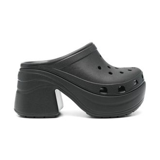 Crocs Femme, Chaussures, Noir, Taille: 38 EU Sandales noires perfor&eacute;es &agrave; talon haut