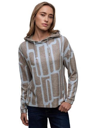 Street One Damen Gemusterter Hoodie Shirt