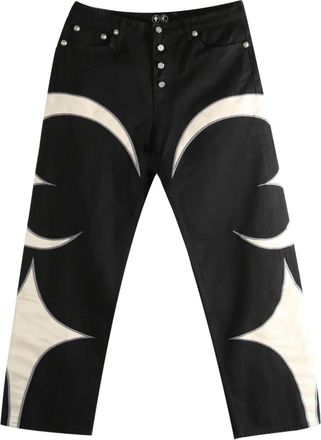 Thug Club jean &agrave; design croissant de lune - Noir