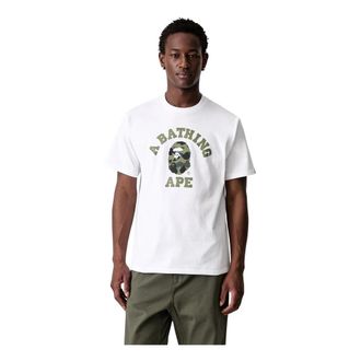 A Bathing Ape 1st Camo College Tee - - Tops - Herren - Wei&szlig; - 2XL