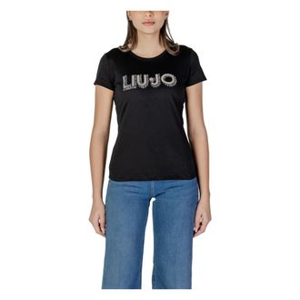 Liu Jo Femme, Tops, Noir, Taille: 38 FR T-shirt Noir &agrave; Imprim&eacute; Floral