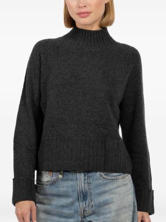 Autumn Cashmere 6 Ply Boxy turtleneck sweater - Grau