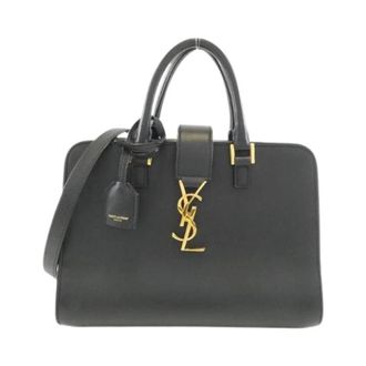 Saint Laurent Pre-owned Baby Cabas Monogram Calf Handbag - - Pre-owned - Damen - Schwarzk - ONE SIZE