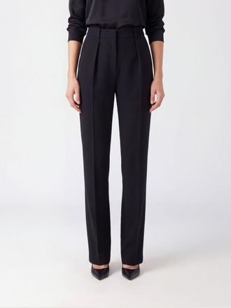 Elisabetta Franchi Pantalon de tailleur droit en cr&ecirc;pe &agrave; taille haute