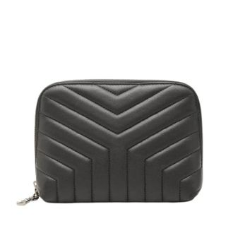 Saint Laurent Pre-owned Quilted Lambskin Pouch - - Pre-owned - Damen - Schwarzk - ONE SIZE