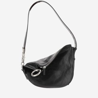 Burberry Womens Small Knight Bag Black Calfskin Shoulder