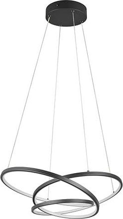 Trio Leuchten LED Pendelleuchte Darvin 349110132, Metall Schwarz matt, inkl. 34 Watt LED, Lichtfarbe einstellbar, Switch Dimmer