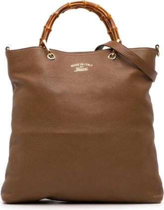 Gucci Hobo Bags - Tall Leather Bamboo Shopper Tote - Gr. unisize - in Braun - f&uuml;r Damen