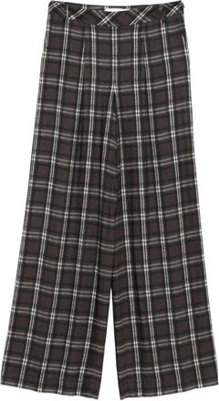 Ermanno Scervino Femme, Pantalons, Multicolore, Taille: 40 FR Pantalon Plissé à Carreaux