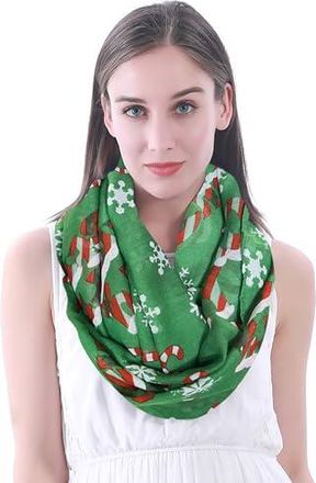 Lina & Lily &Eacute;charpe pour femme avec motif de No&euml;l, taille unique