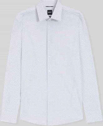 HUGO BOSS Slim Fit Businesshemd mit Allover-Muster Modell P-Hank-kent-C1-222