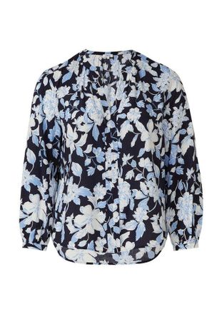 s.Oliver Langarmbluse Bluse Flie&szlig;ende Viskose-Bluse mit All-over-Print