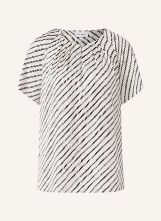 Comma Comma Blusenshirt Aus Satin weiss
