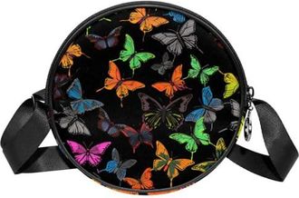 Generic Sac &agrave; bandouli&egrave;re rond pour femme, petit sac &agrave; bandouli&egrave;re avec fermeture &eacute;clair, bretelles r&eacute;glables, style d&eacute;contract&eacute;, pour femmes et filles