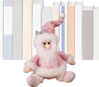 Generico Plush Santa Claus - Pink Christmas Figure Ornament | Soft Doll Pendant f&uuml;r Windowsill Table Garden Yard Tischdecke B&uuml;cherregal Nightstand Schreibtisch
