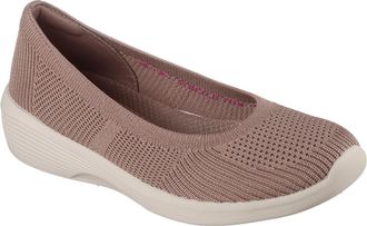 Skechers Damen Arya Fancy You Sneaker, Mocha Knit, 38.5 EU