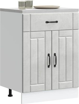 vidaXL Küchen-Unterschrank Lucca Betongrau Holzwerkstoff - Vidaxl