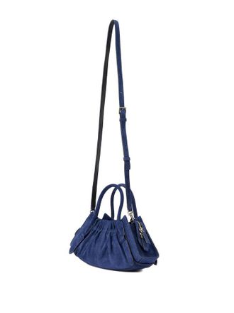 Marc Jacobs Christina Suede Shoulder Bag - Navy