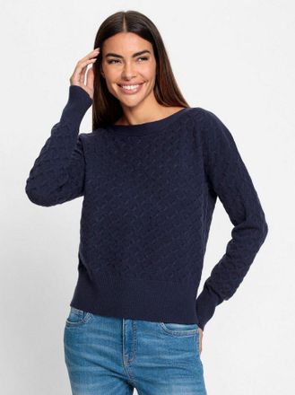 Heine Strickpullover Pullover Langarm Feinstrick, Struktur, Zopfmuster
