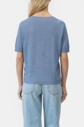 Closed Strickpullover V-neck short sleeve
