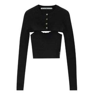 Alexander Wang Schwarzes Strickjacken- und Top-Set - - Knitwear - Damen - Schwarzk - M