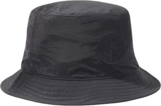 Stone Island Homme, Accessoires, Noir, Taille: L Nylon Metal Bucket Hat
