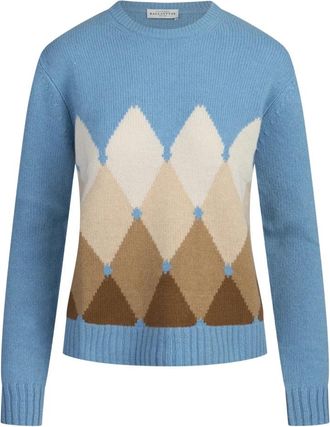 Ballantyne Argyle Kaschmir Pullover - - Knitwear - Damen - Mehrfarbig - XL