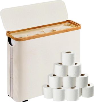 Generic Toilettenpapieraufbewahrung im Badezimmer - Korborganisator, Eckregal | Toilettenpapierhalter Sammlung für Badezimmer, Waschküche, Küche, Schlafsaal, 