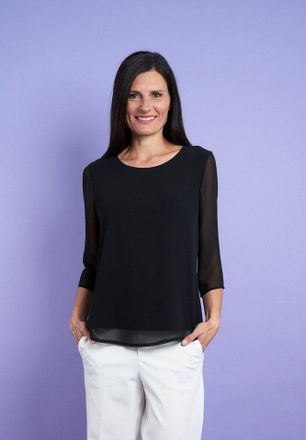 Seidel Moden Chiffonbluse in eleganter 2 in 1 Optik - MADE IN GERMANY