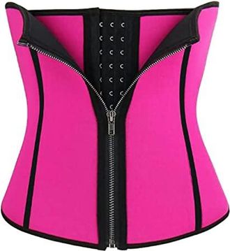 Generic Sous-v&ecirc;tements galbants sexy pour femme et fille - Corset gainant pour femme - Corset galbant - Entra&icirc;neur de taille pour femme, rose vif, L