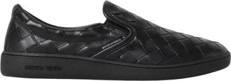 Bottega Veneta Homme, Chaussures, Noir, Taille: 39 EU Mocassins Tissés en Cuir
