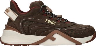Fendi Flow Femmes Baskets Daim Marron