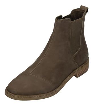 Toms Womens Charlie Chelsea Boot, Canteen Nubuck Leather, 37.5 EU