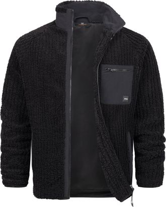 Indicode Herren INScotts Übergangsjacke mit Stehkragen & Reißverschluss | Herrenjacke für Männer Black, XXL